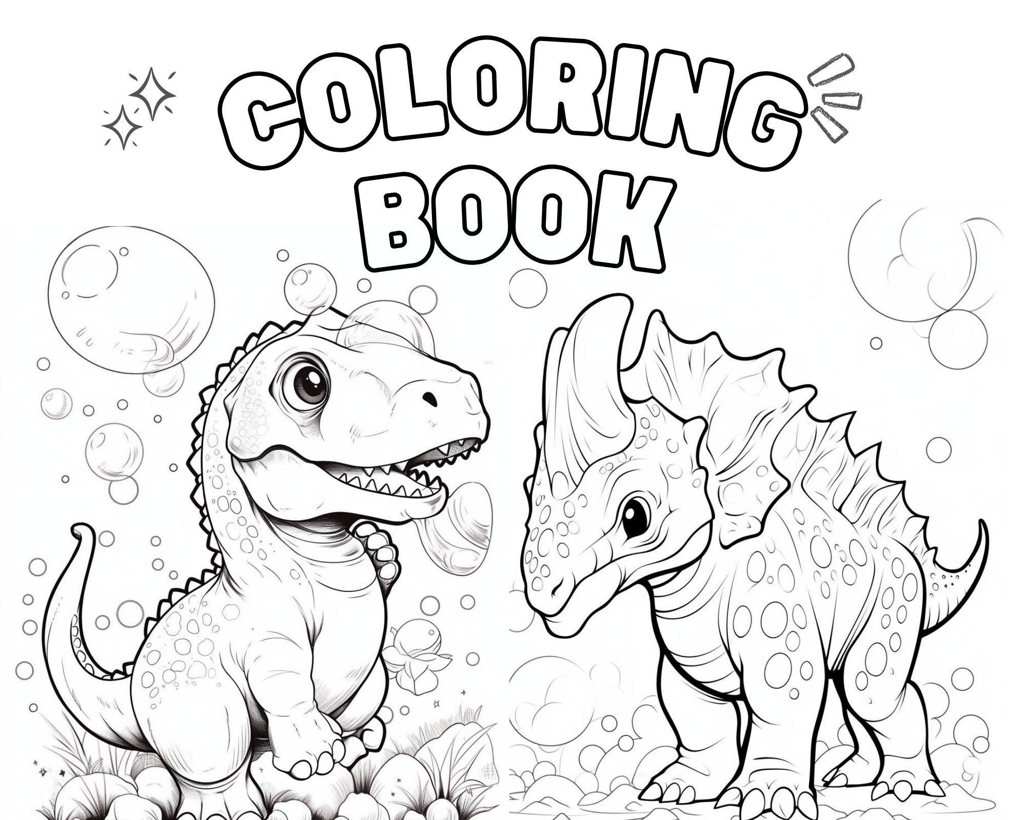 150 Dinosaur Printable Coloring Pages HD for Kids, Toddlers ...