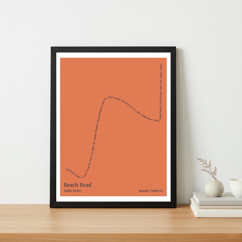 The Shape of Beach Read Art Print | Emily Henry | Bookish Home Decor ...