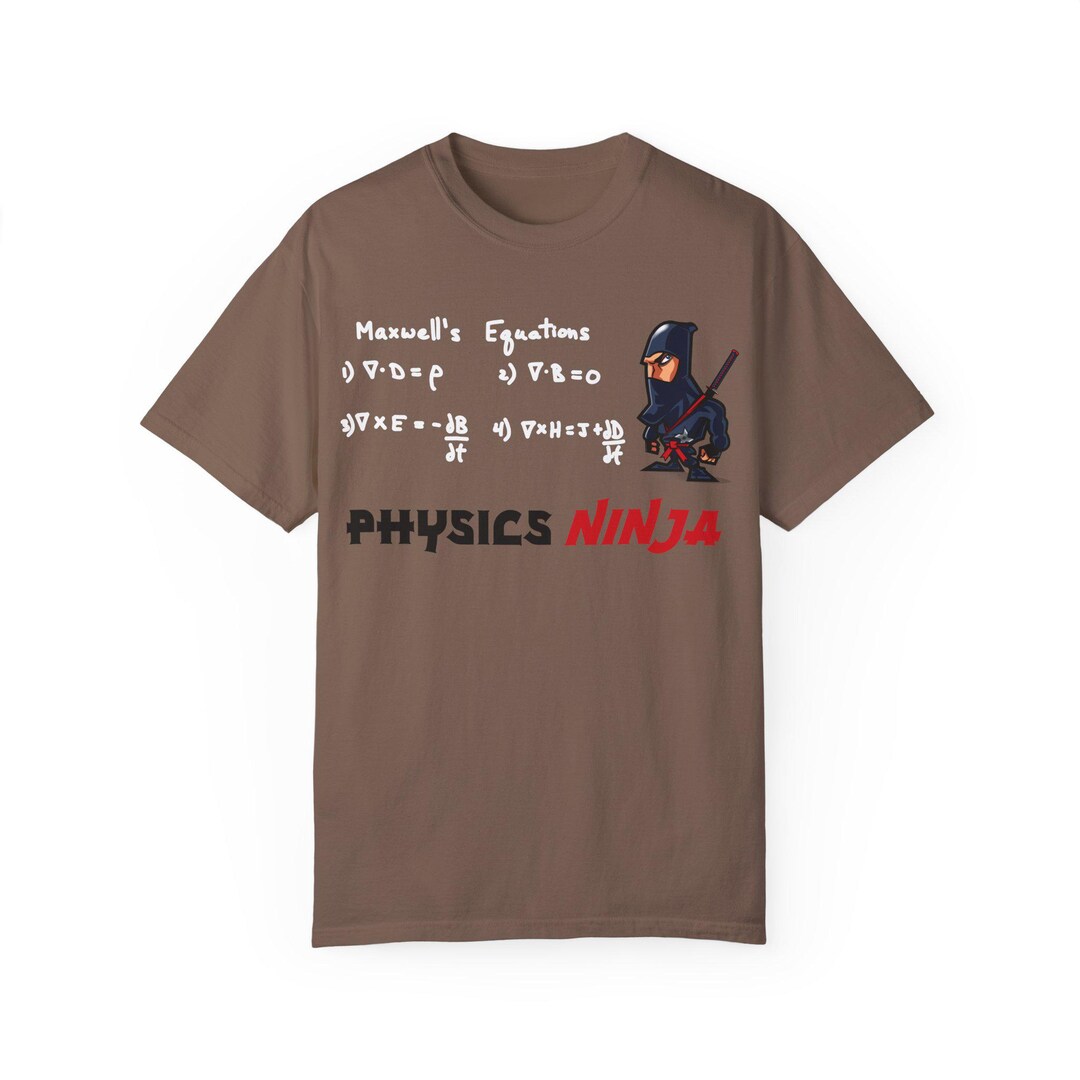 Physics Ninja Maxwell's Equations - Unisex Garment-dyed T-shirt - Etsy