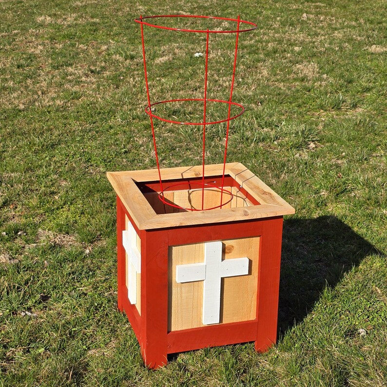 Handmade Modern Farmhouse Cross Shaker Planter, Flower Box, Cedar Box ...