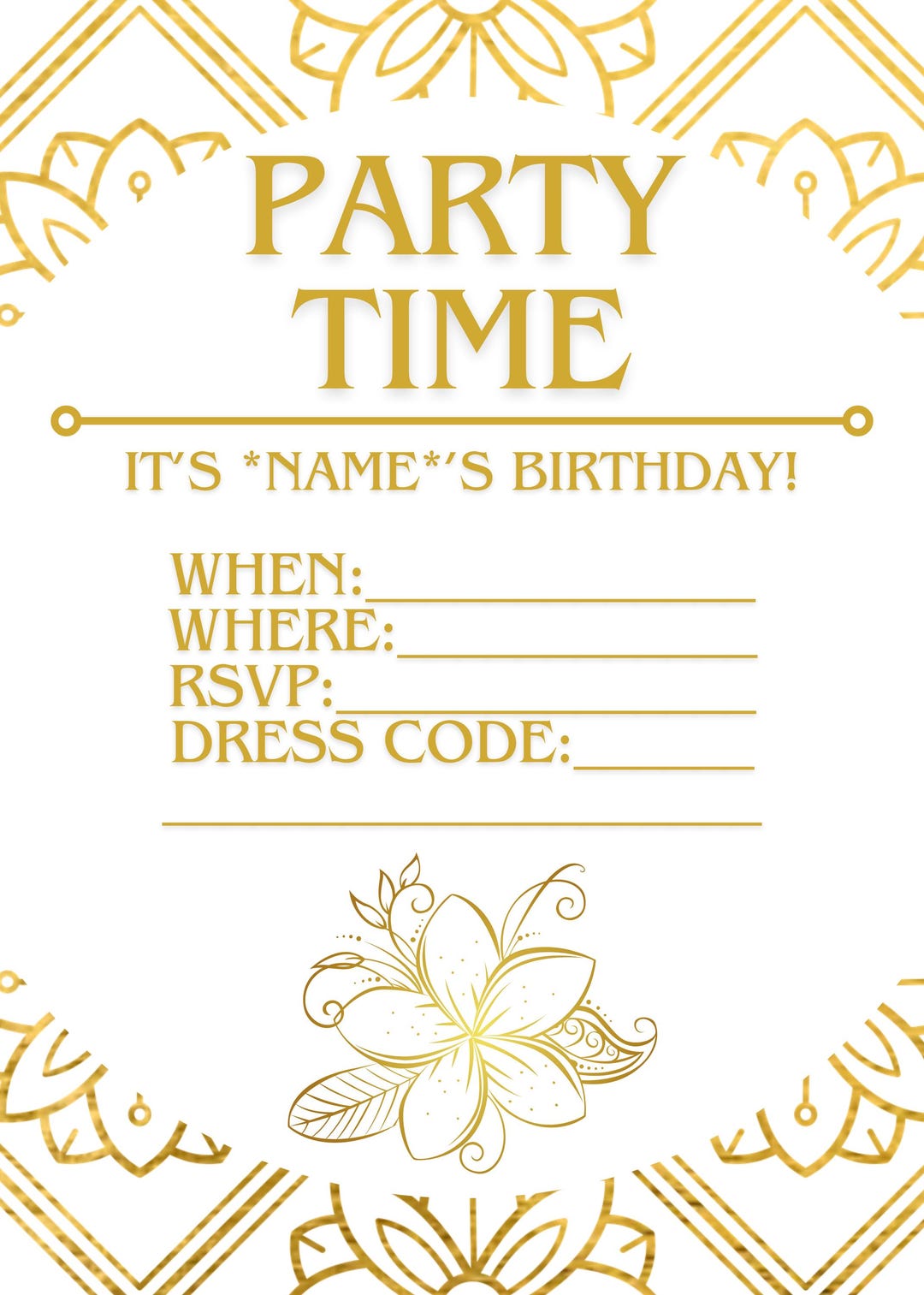 Party Time Birthday Invitation - Etsy