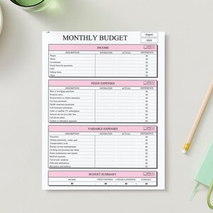 Budget Spreadsheet for Girls | Cute & Aesthetic Finance Tracker for ...