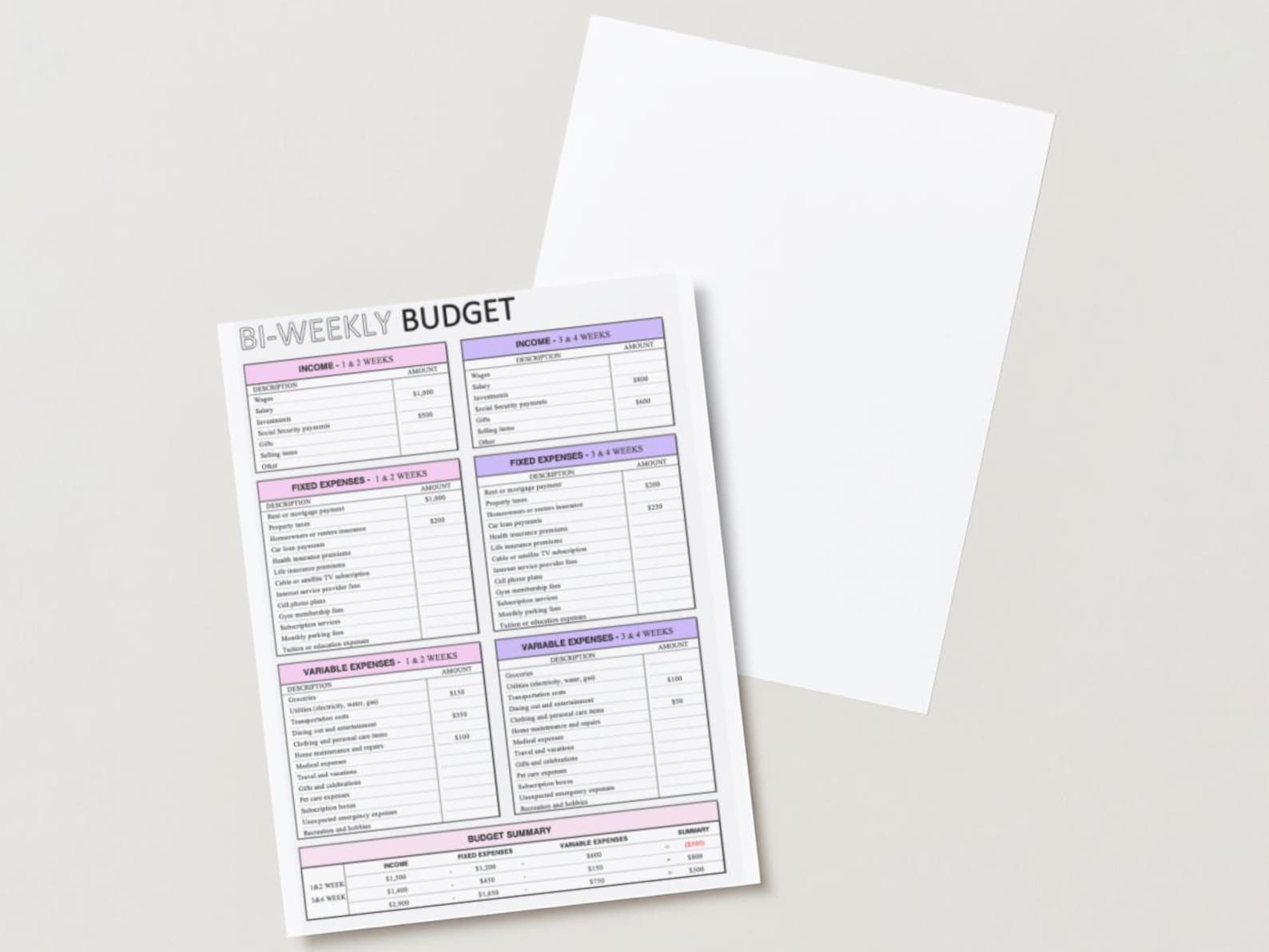 Biweekly Budget Spreadsheet for Girls | Cute & Aesthetic Finance ...