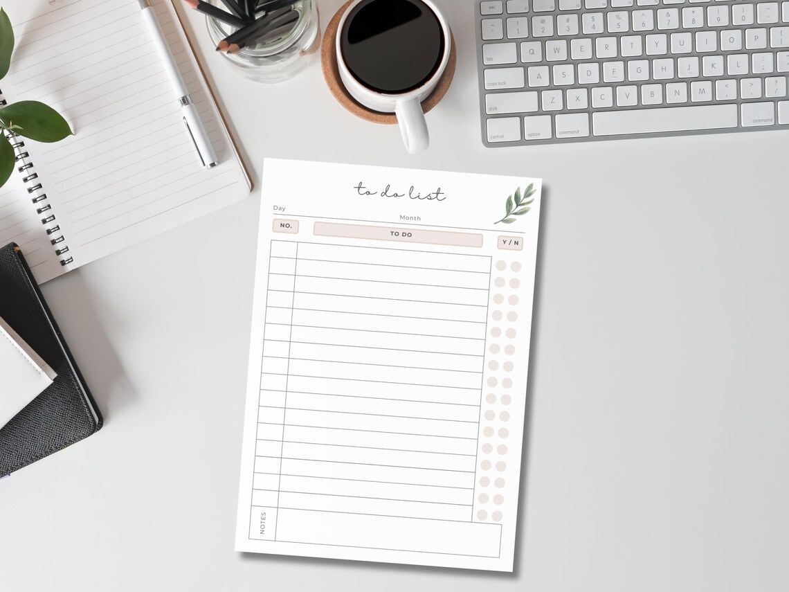Printable To-do List | Digital Download | Minimalist Daily Planner ...