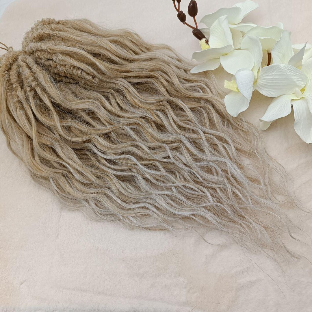 Curly Dreads Extensions. Synthetic Blonde DE Boho Dreadlocks. Double ...