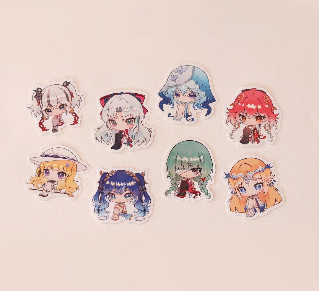 Wuthering Waves WUWA Stickers | Phoebe, Shorekeeper, Carlotta, Changli ...