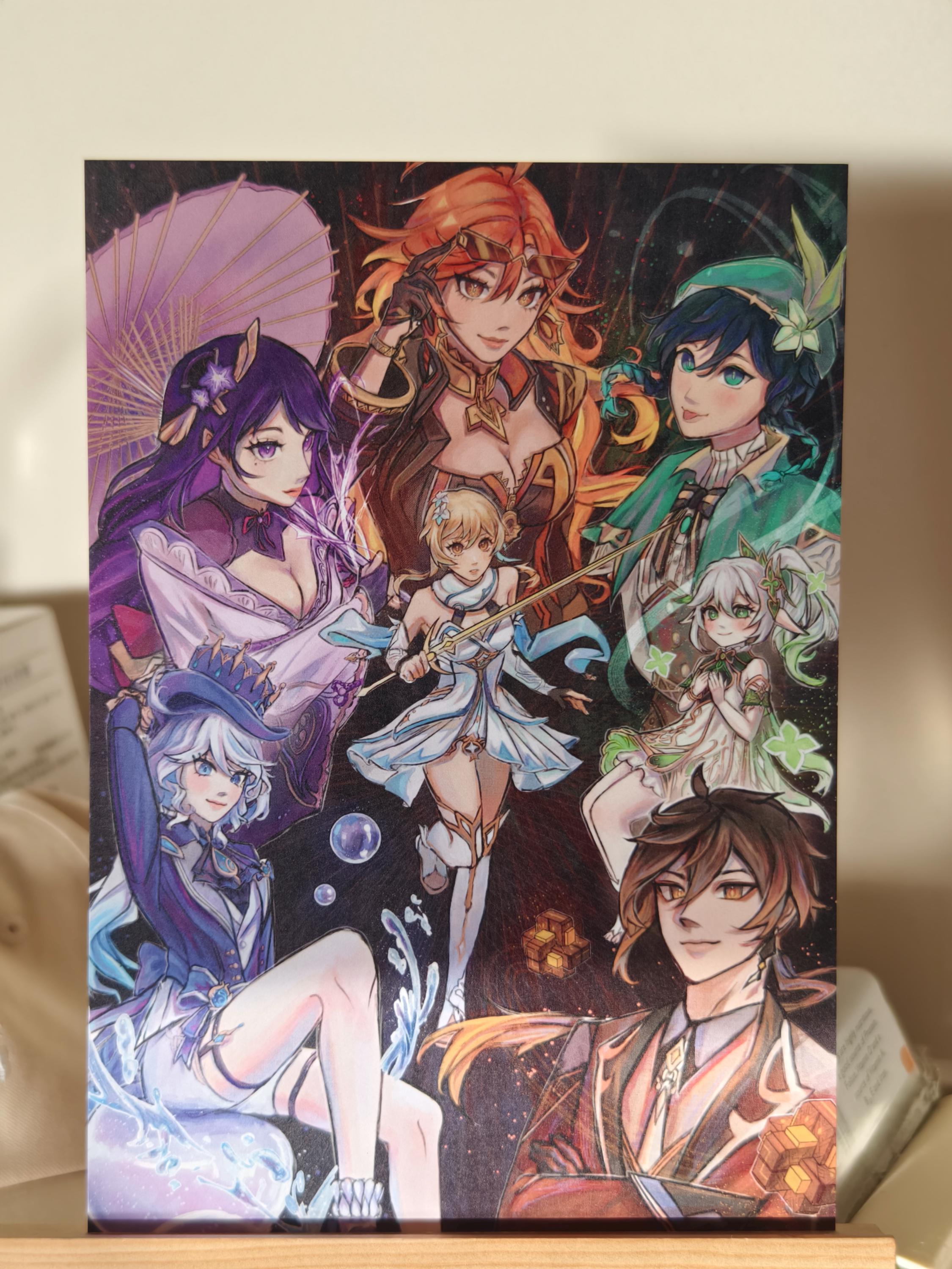 Hoyoverse Honkai Star Rail HSR Genshin A5 Prints: Genshin Archons, the ...