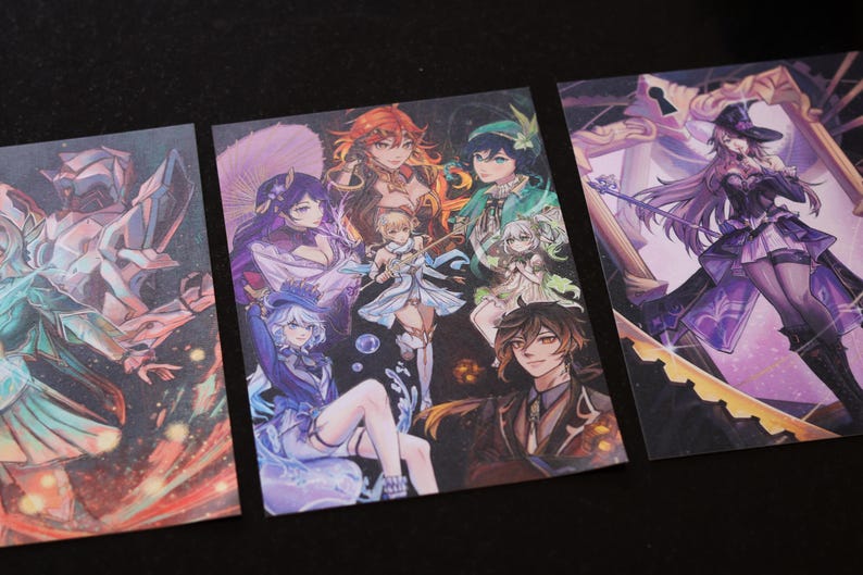 Hoyoverse Honkai Star Rail HSR Genshin A5 Prints: Genshin Archons, the ...
