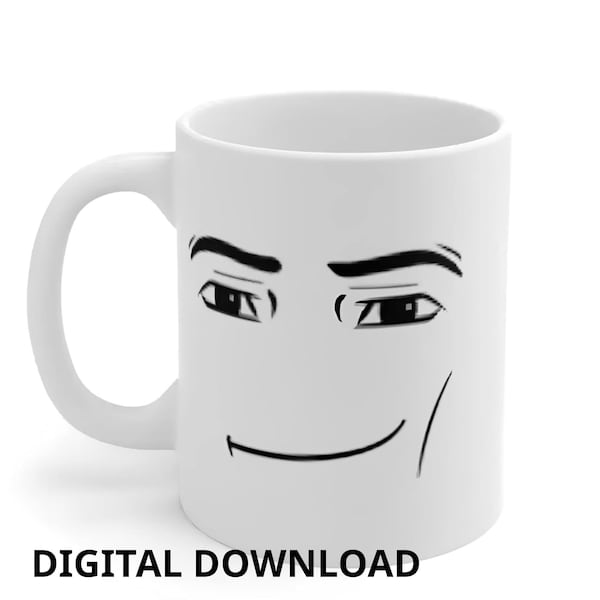 Roblox Man Face Mug - Etsy