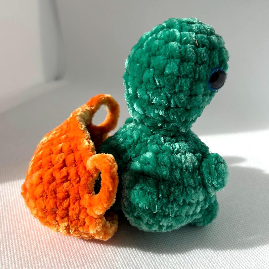 Customizable Cheeky Turtle Crochet Plushie - Etsy