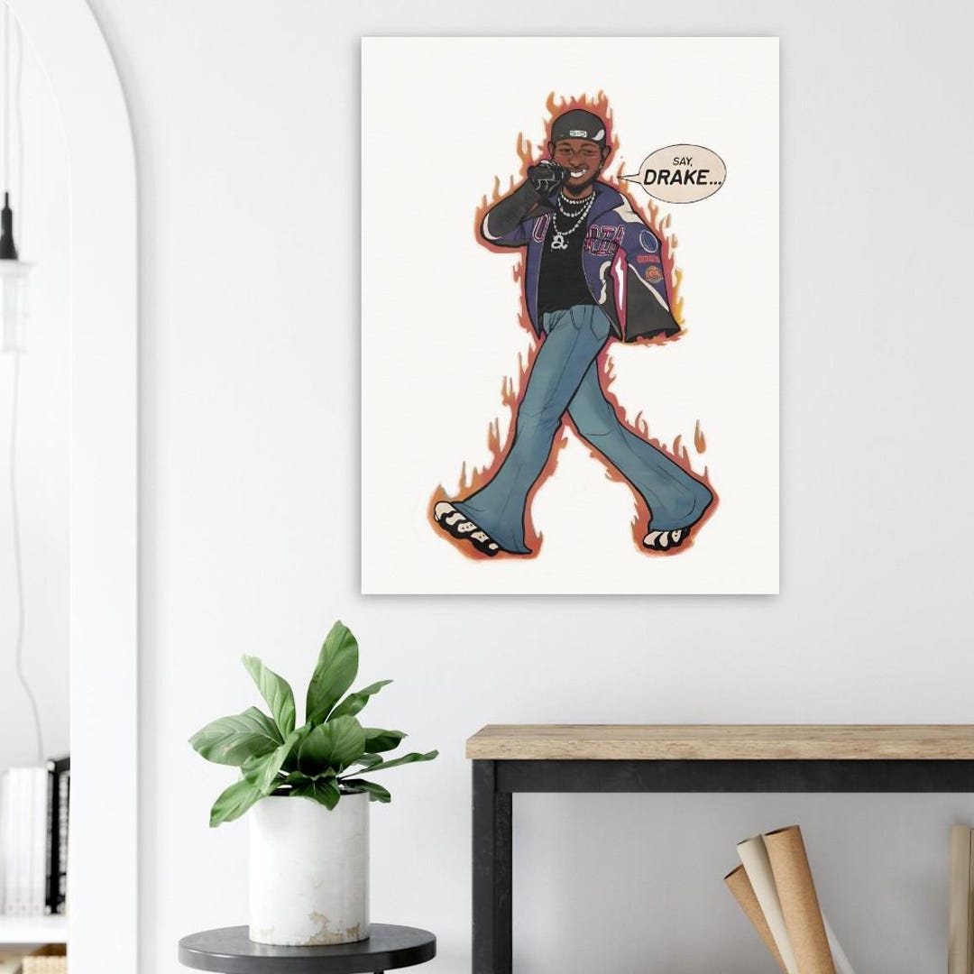 Kendrick Lamar 'say Drake' Comic Art Poster Museum-quality Matte Luxury ...
