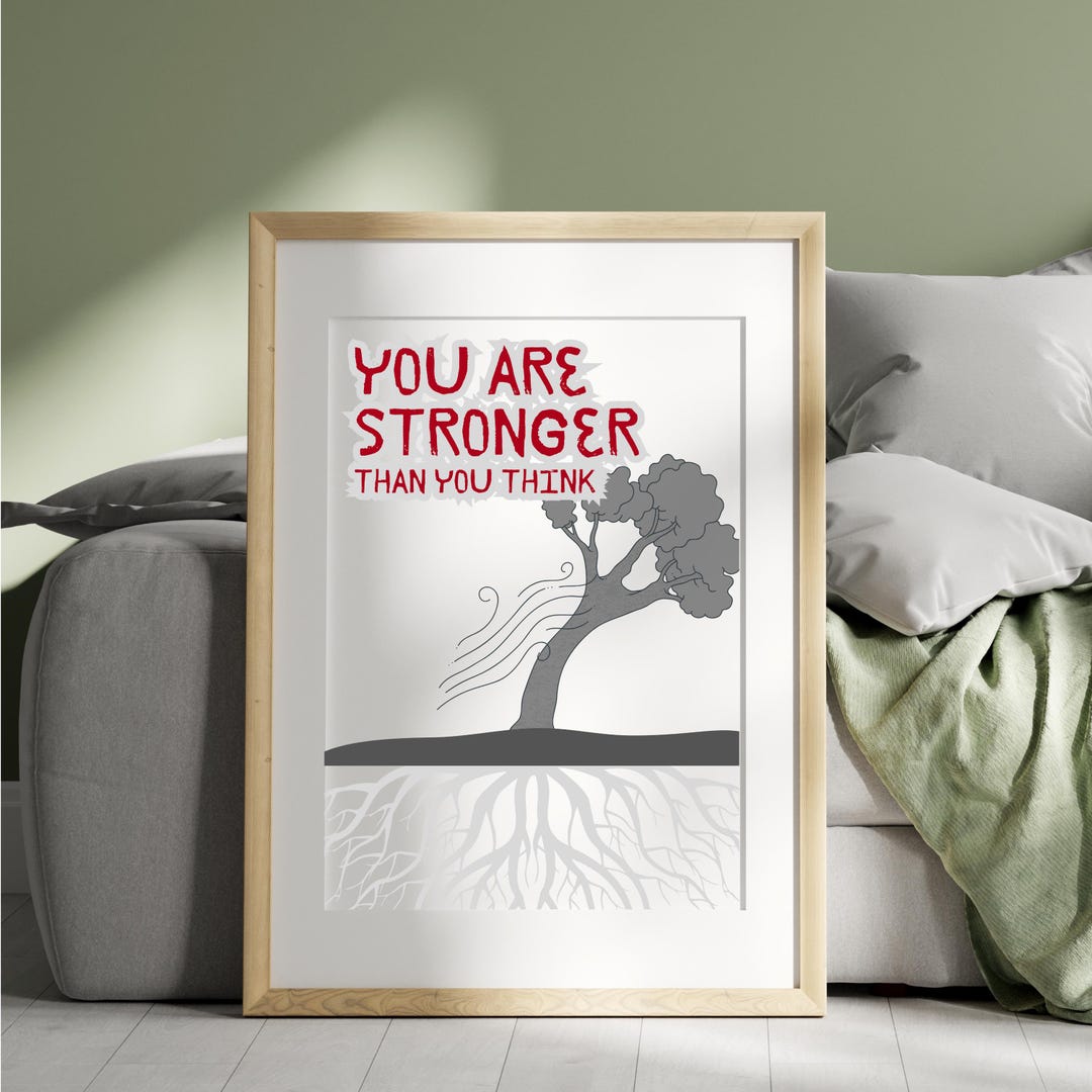 Positive Affirmation Wall Art, Motivational Quote Print, Resilience ...