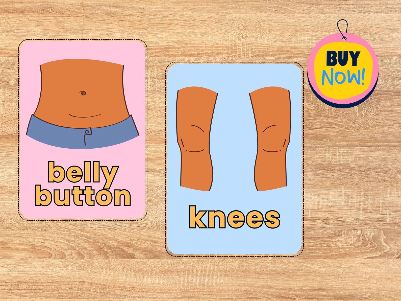 Printable Body Parts Flashcards for Kids | Toddler Learning Cards ...