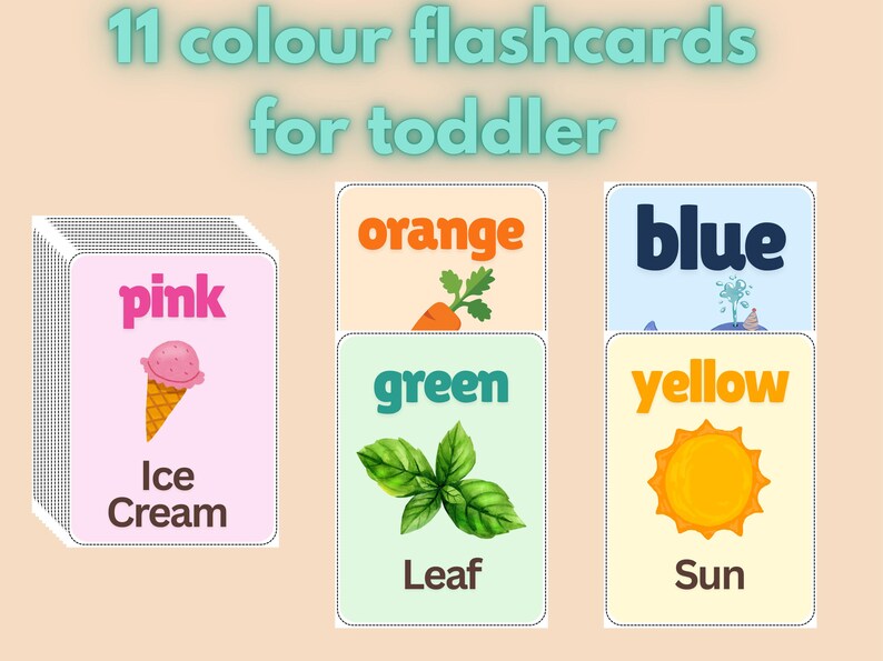 Printable Color Flashcards for Kids, Learn Colors for Toddlers ...