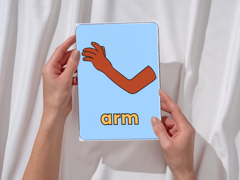 Printable Body Parts Flashcards for Kids | Toddler Learning Cards ...
