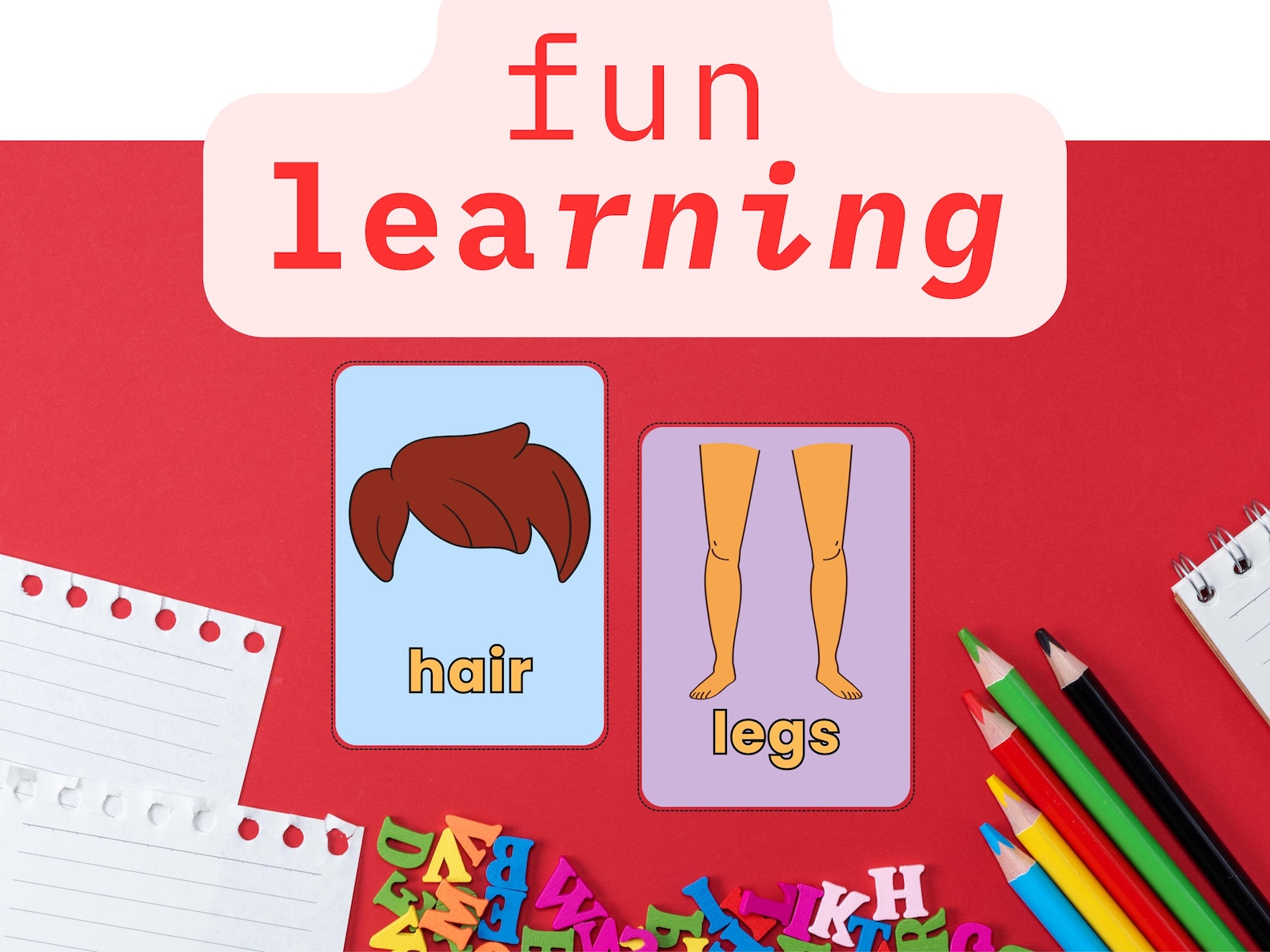 Printable Body Parts Flashcards for Kids | Toddler Learning Cards ...
