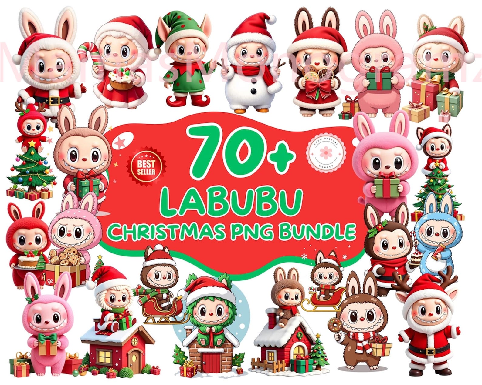 70+ Christmas Labubu Clipart Mega Bundle, Labubu PNG Bundle, Labubu ...