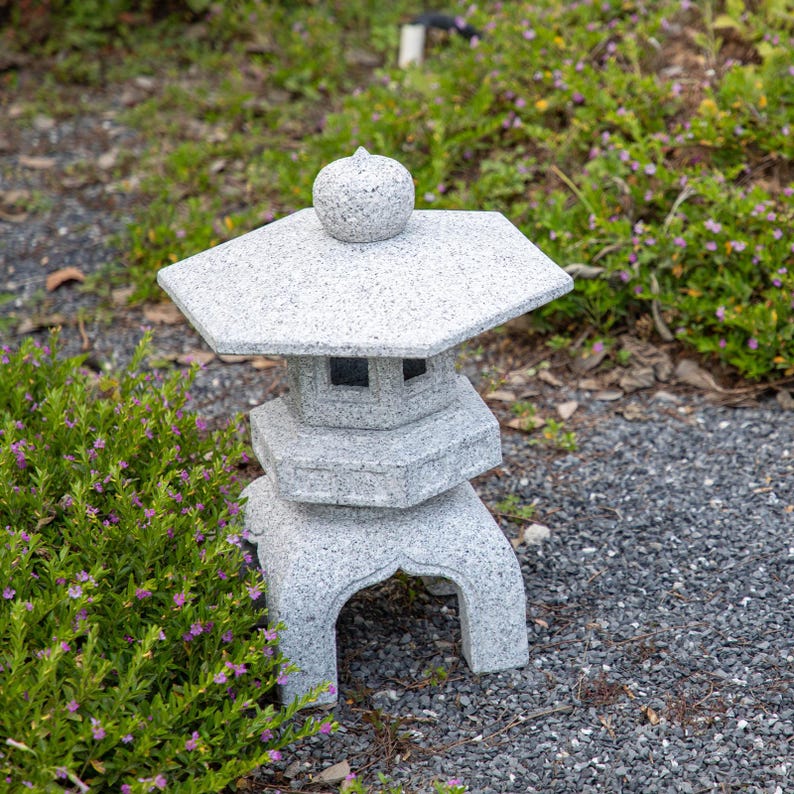 Japanese Yukimi Stone Lantern, | Hand-cut and Carved From Natural ...
