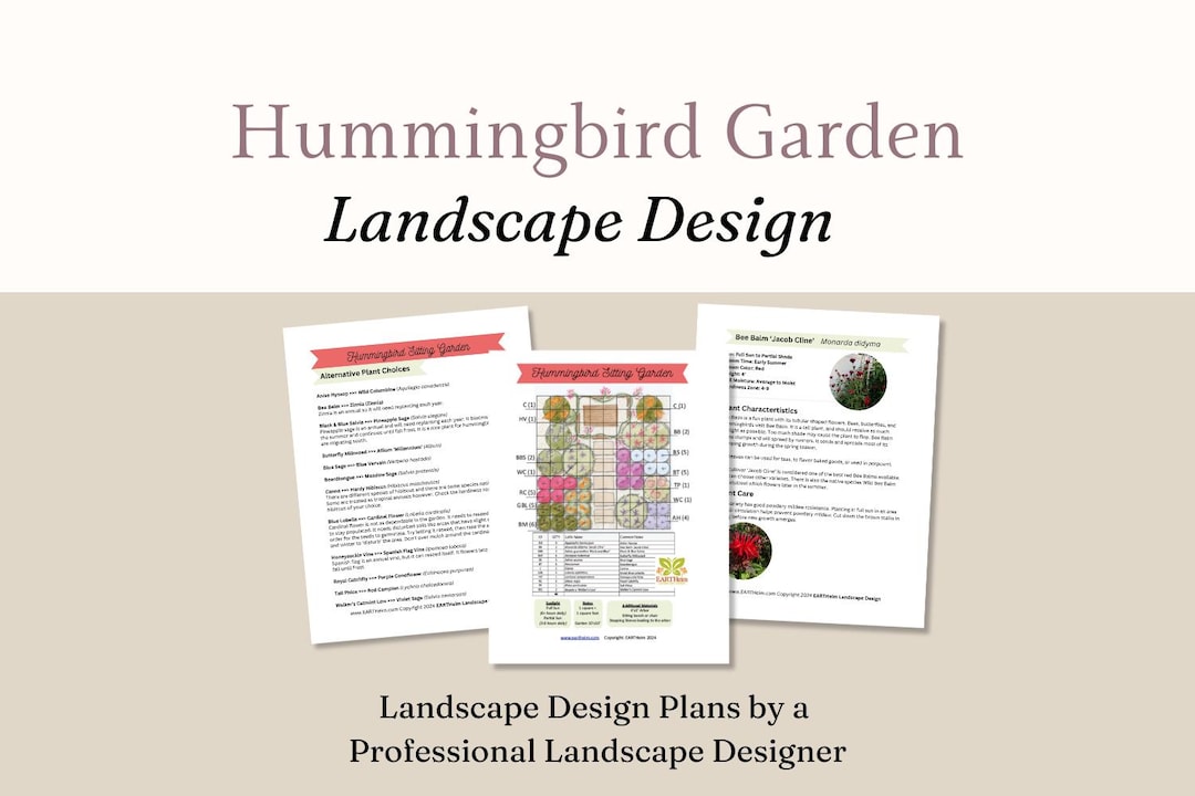Hummingbird Garden Plan 10x10 | Native Plant Garden Design | DIY ...