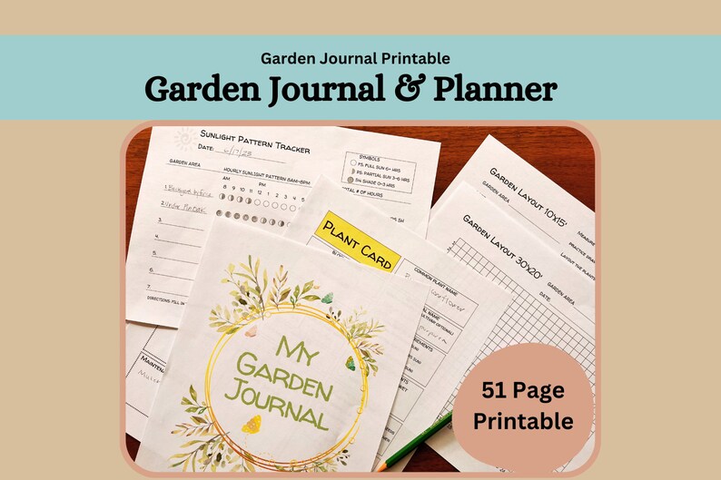 Garden Journal Printable, Garden Tracker, Garden Journal, Printable ...