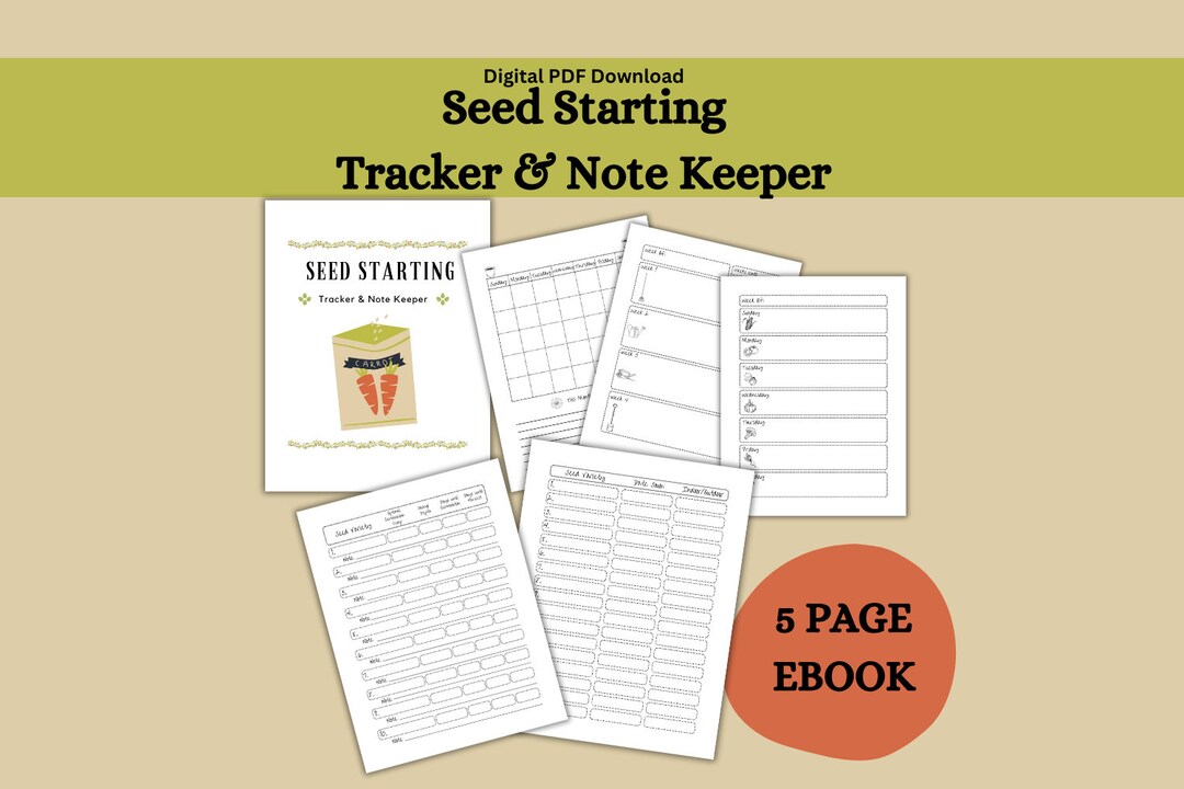 Seed Starting Tracker & Note Keeper Journal Vegetable Flower Garden ...