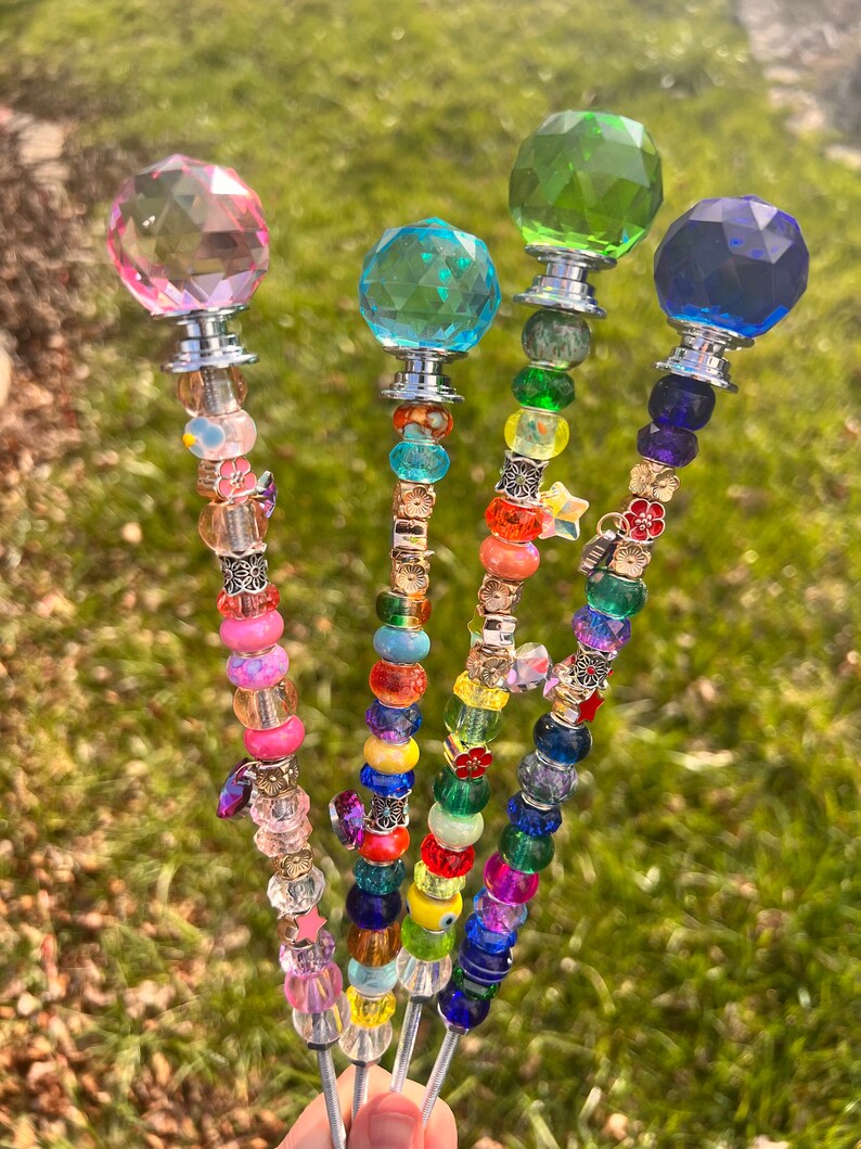 Colorful Garden Art Crystal Houseplant Fairy Wands - Etsy