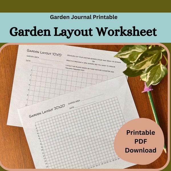 Garden Sunlight Pattern Tracker, Garden Journal Printable, Garden ...