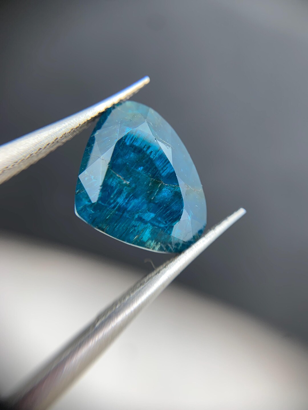 Rare 5.45ct Apatite in Teal Blue Color Finely Cut for Jewelry and ...