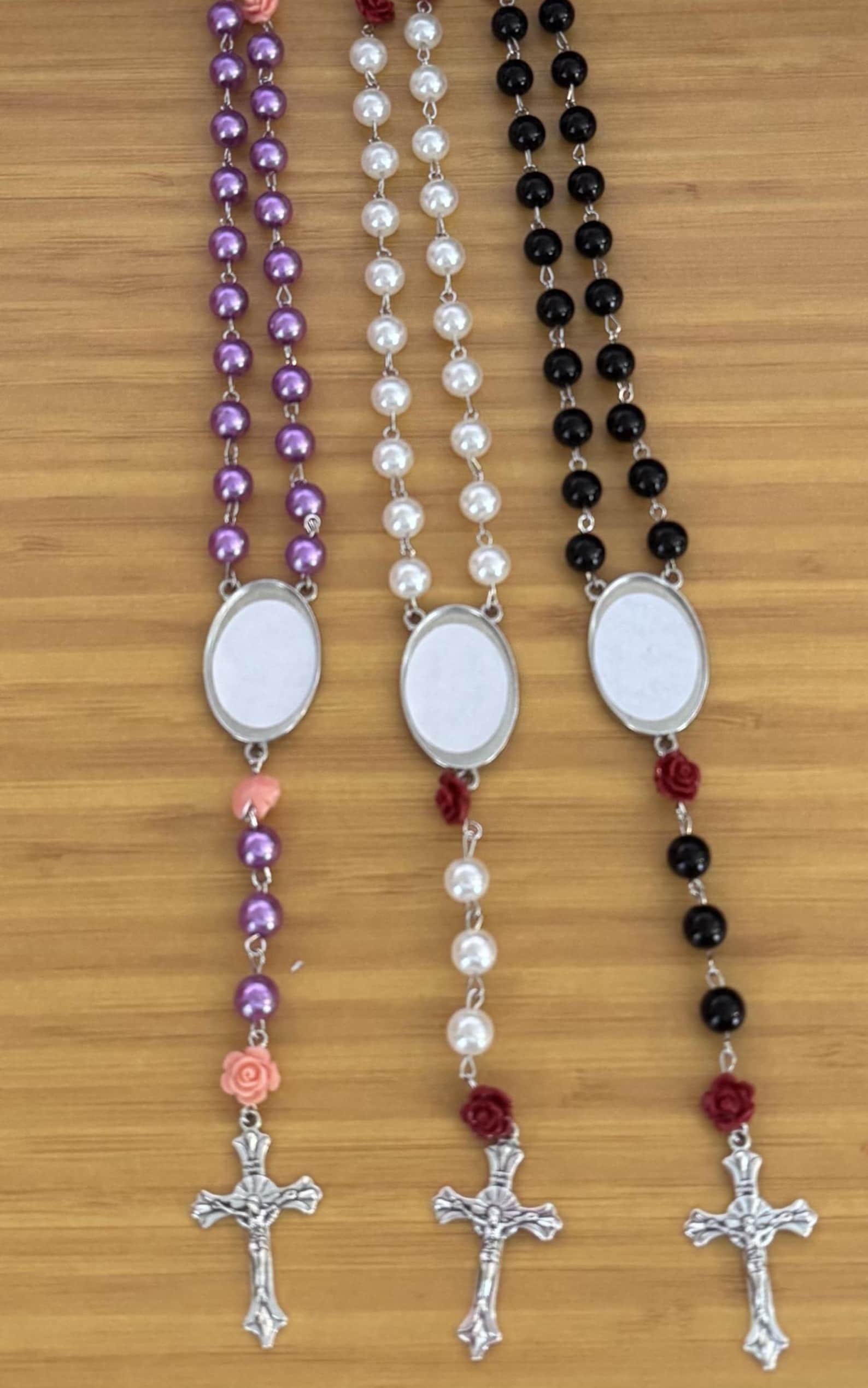 New Picture Custom Rosary, Personalized Rosary With Picture Keepsake ...