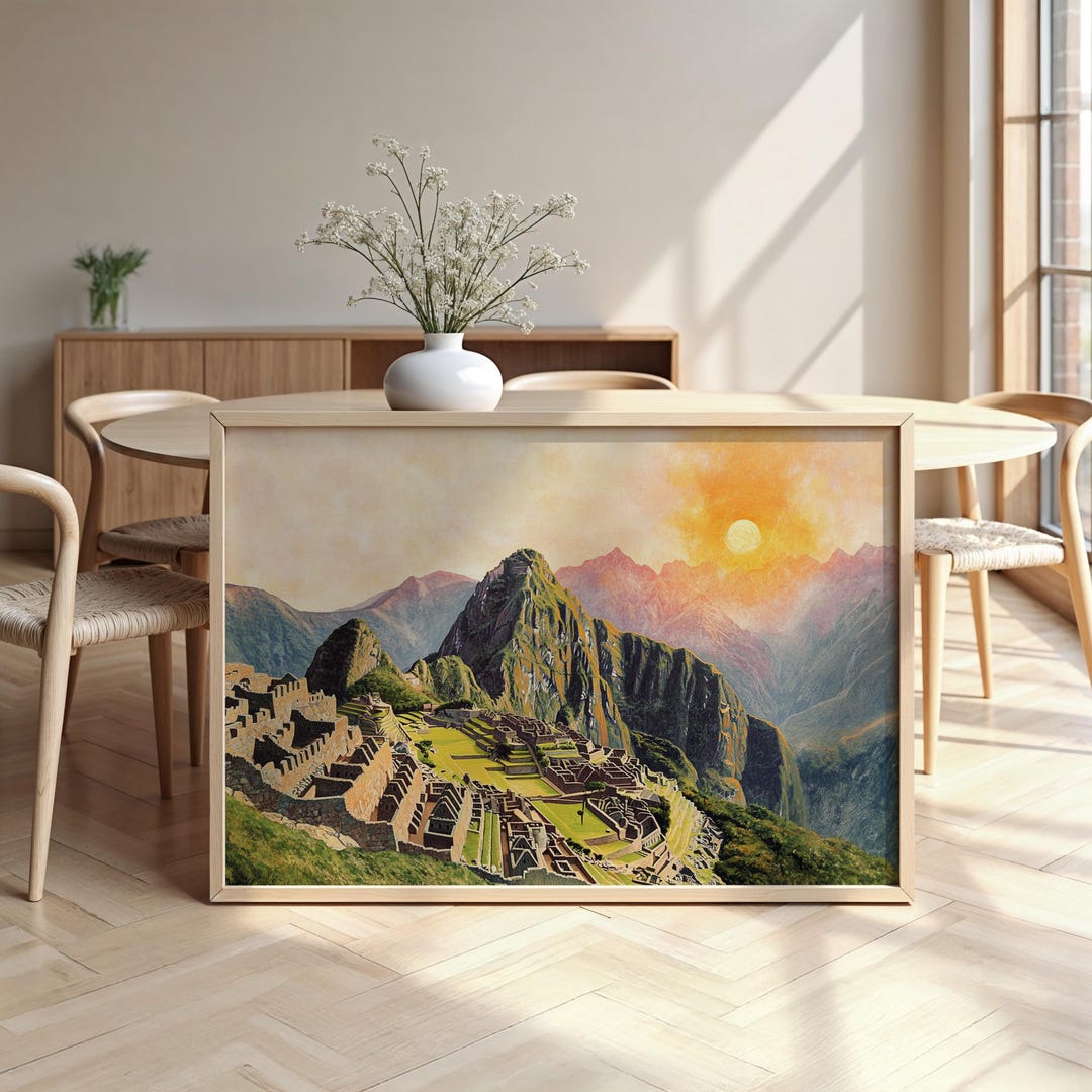 Machu Picchu: Matte Paper, Wooden Framed Poster, Monument, Landmark - Etsy