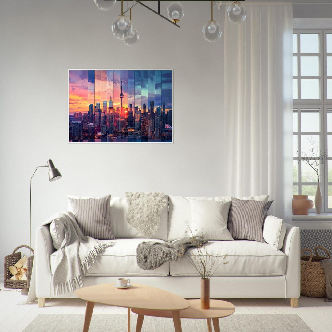 Toronto Cityscape Collage: Matte Paper, Wooden Framed Poster - Etsy