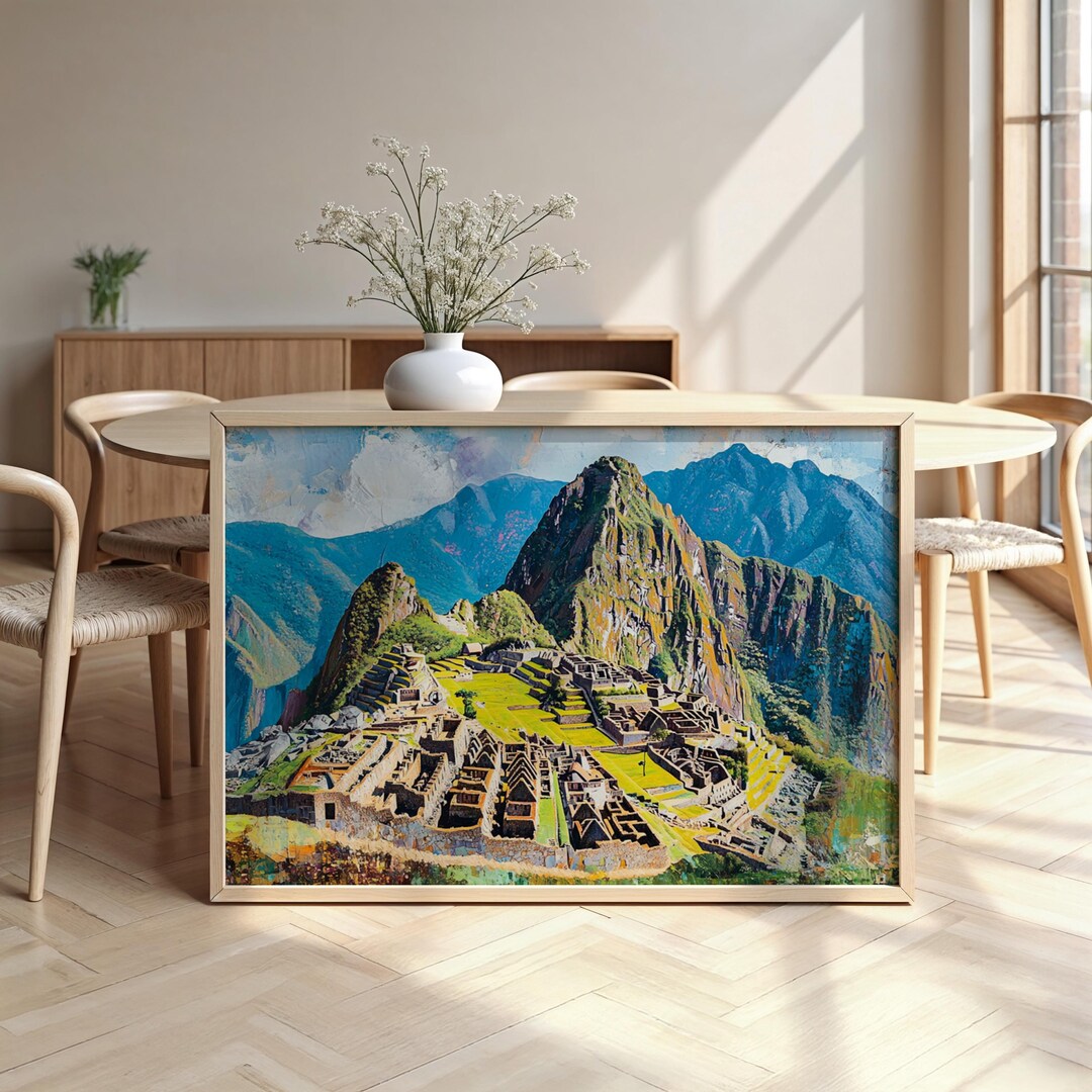 Machu Picchu Cityscape: Matte Paper, Wooden Framed Poster, Wall Art ...