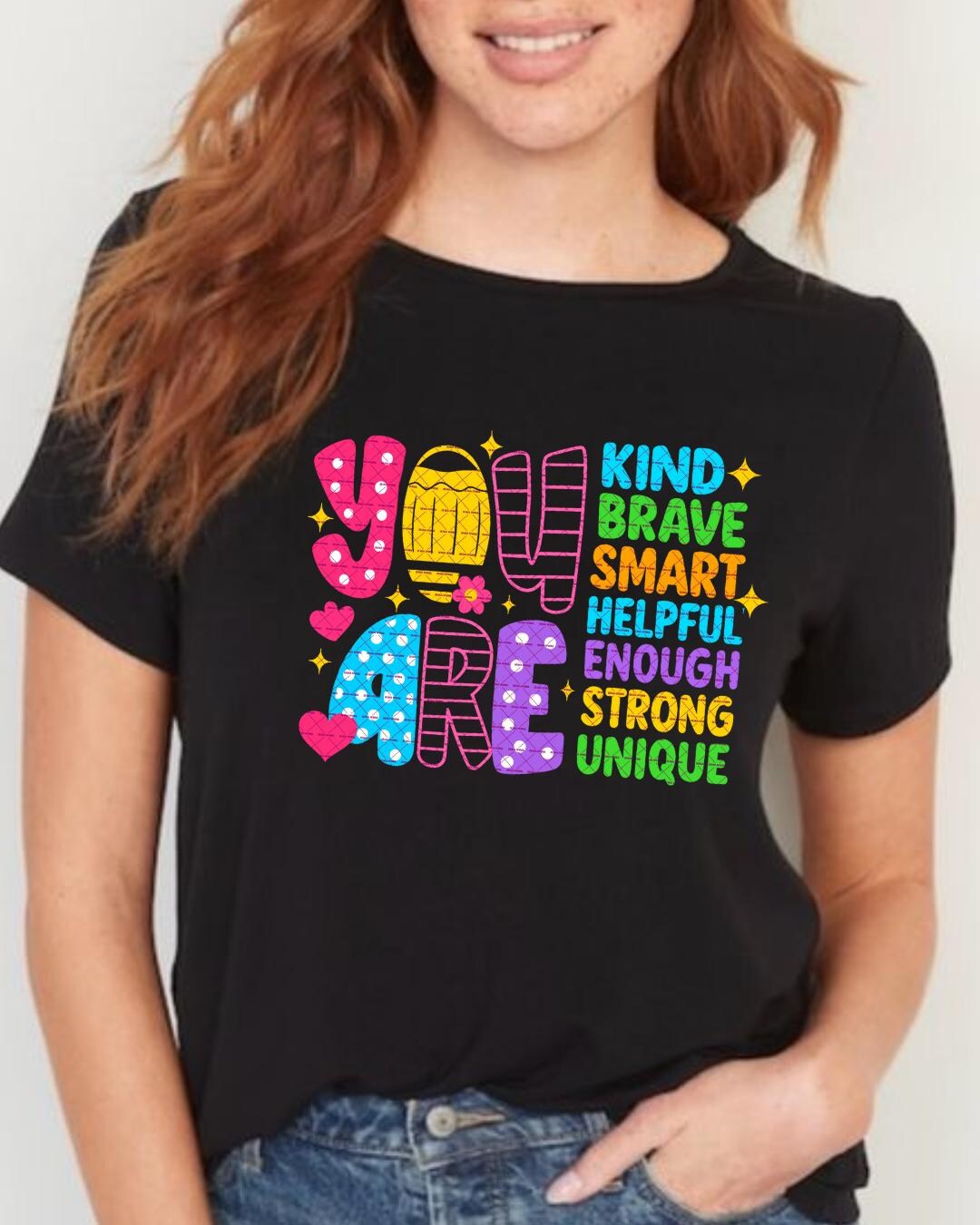 You Are Kind Brave Smart Strong Png, Hello School Png,teacher Life Gift ...