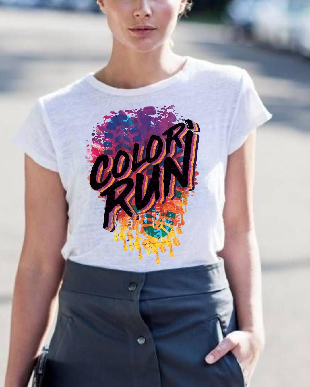 Color Run Png, Marathon Running Png, Running Shoe Print Png, Watercolor ...