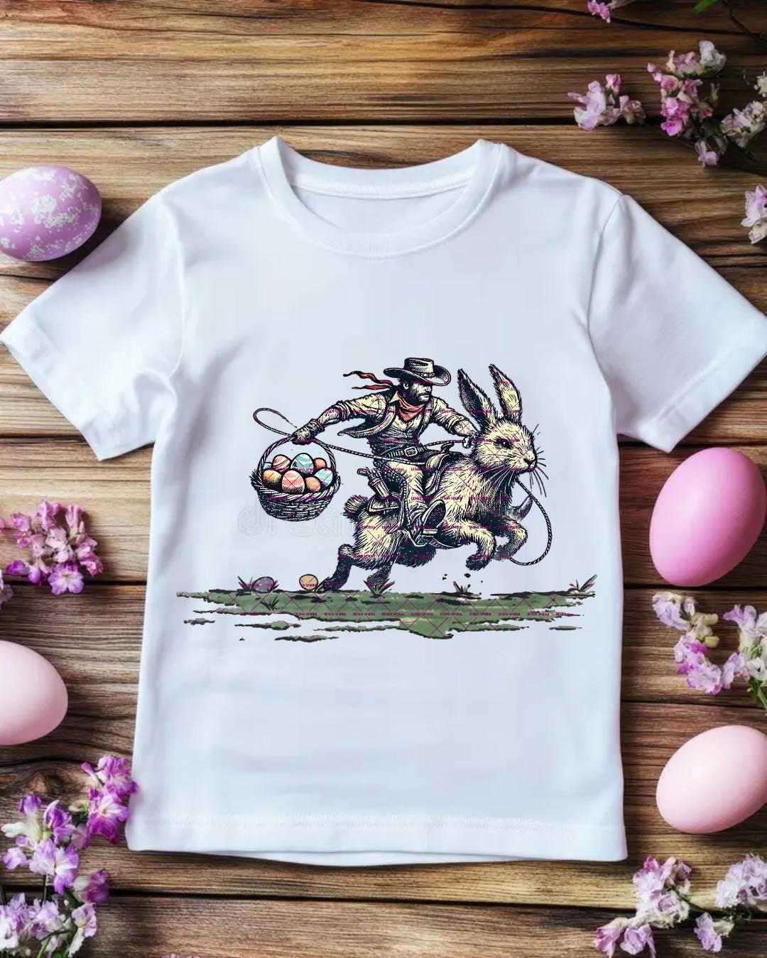 Cowboy Riding Easter Bunny PNG, Western Easter Sublimation, Funny ...