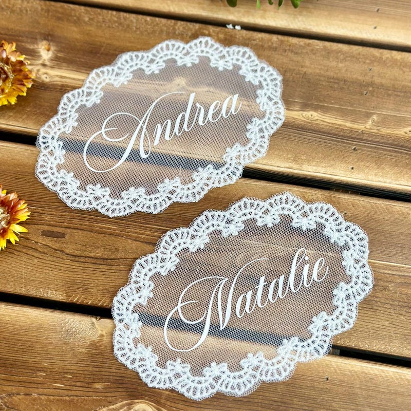 Oval Name Place Cards - Etsy