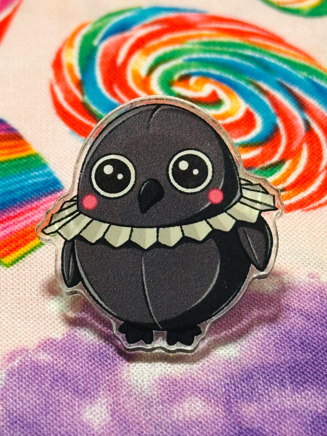 Love and Deepspace Sylus' Grumpy Crow Plushie Acrylic Pin - Etsy