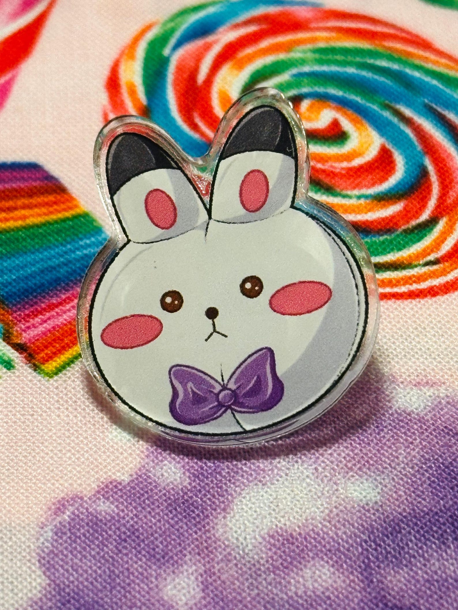 Love and Deepspace Xavier's Bunbun Plushie Acrylic Pin - Etsy