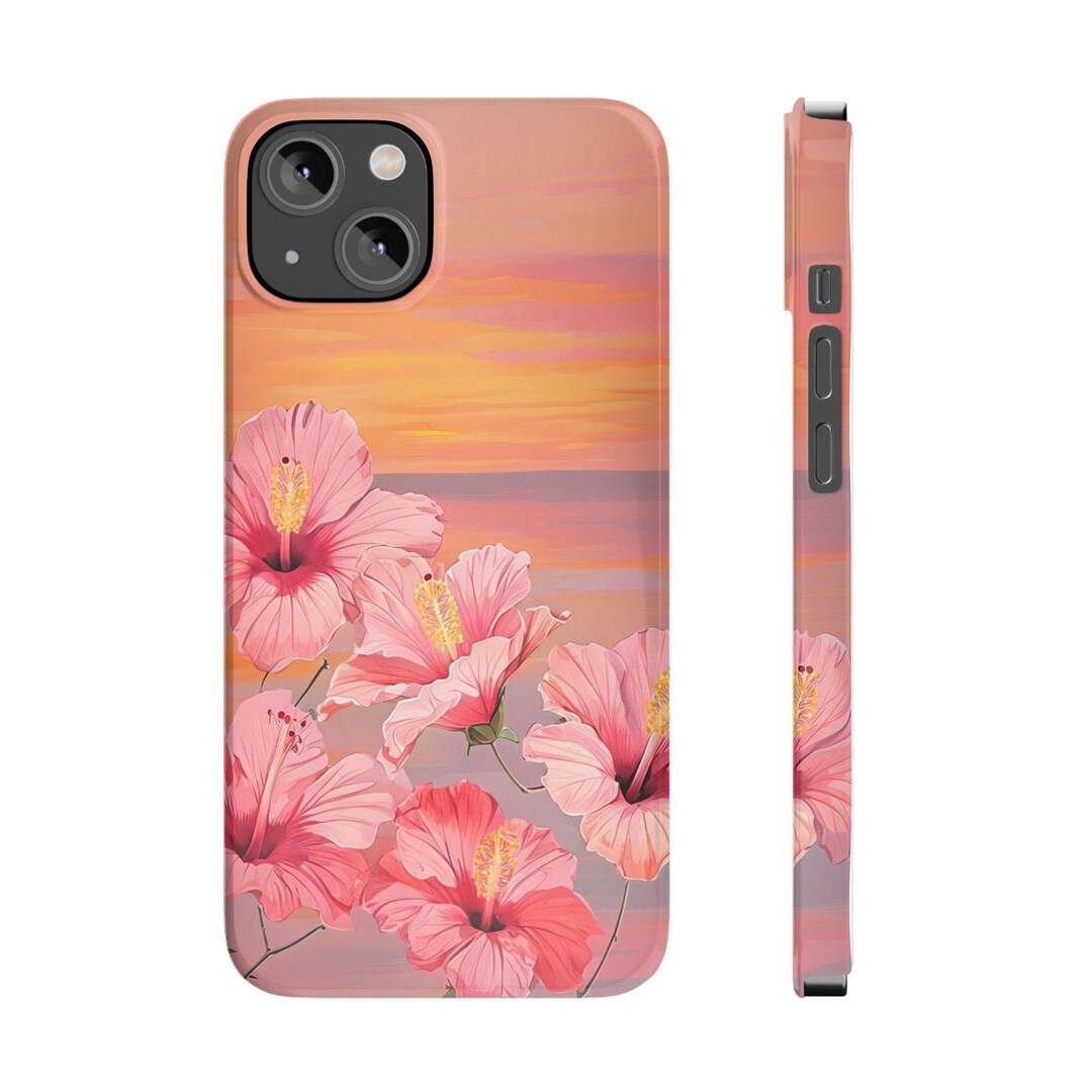 Tropical Hibiscus Sunset Phone Case - Etsy