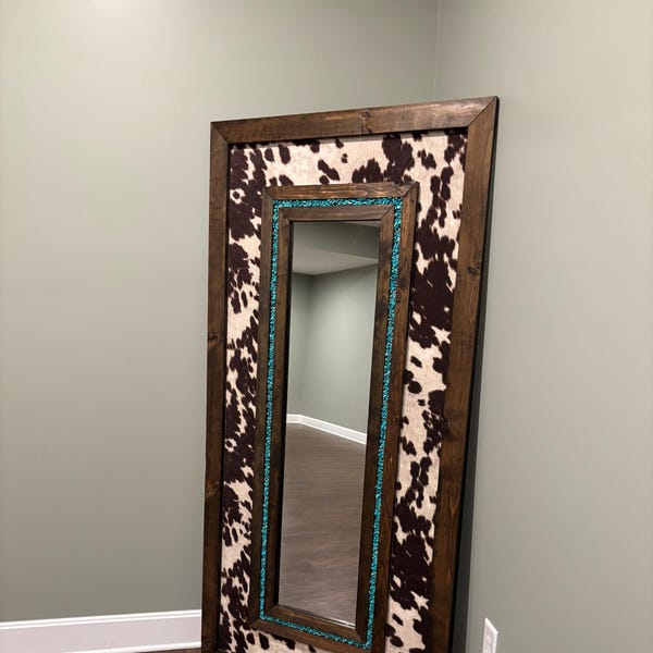 Cowhide Mirror - Etsy