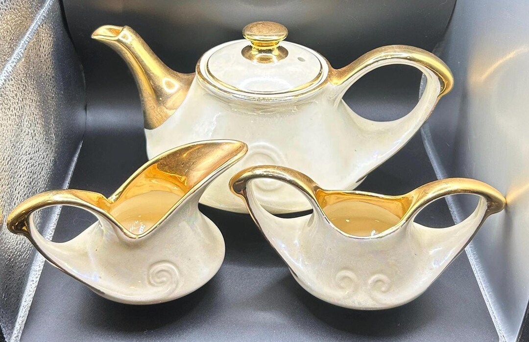 Vintage Pearl China Co. Tea Set USA – Iridescent Lusterware With 22K ...