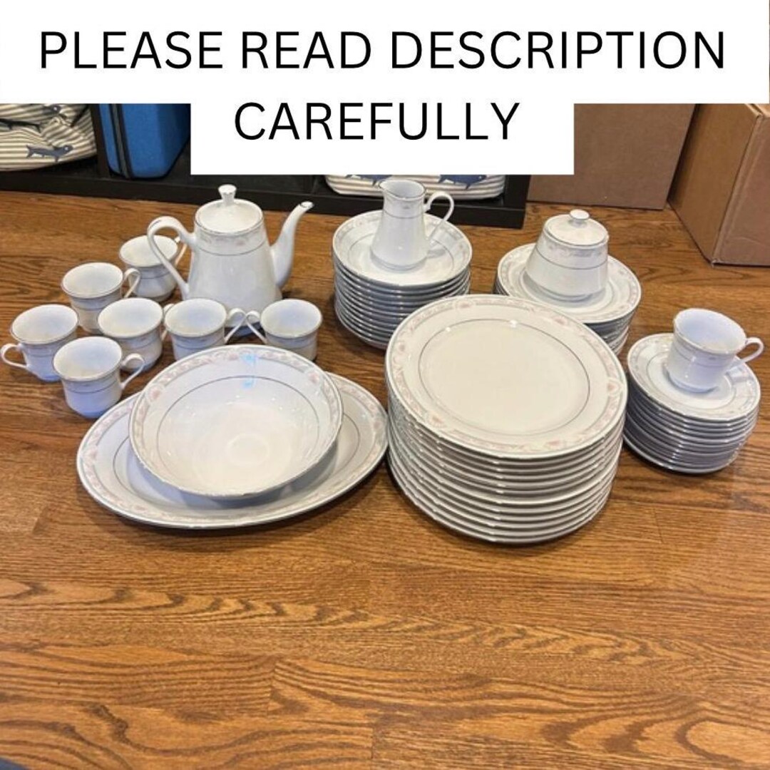 Crown Ming Fine China Coquille Jian Shiang 63-piece Set | Shell Motif ...