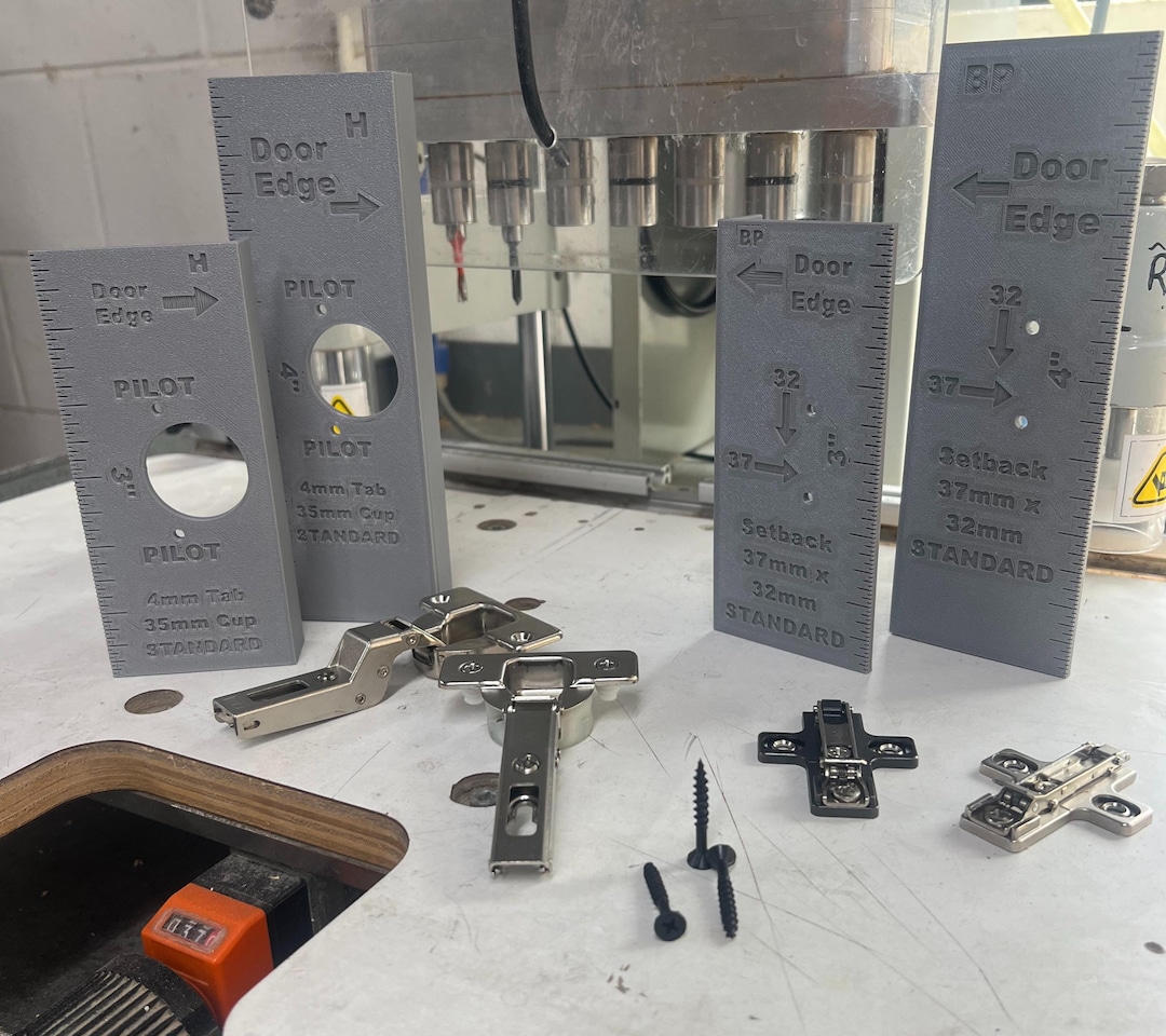 Concealed Hinge & Mounting Plate Templates | Salice Compatible Cabinet ...
