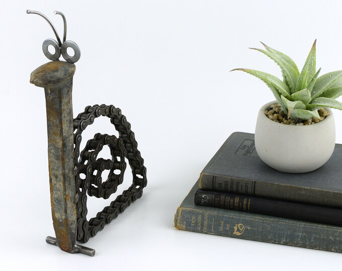Snail Garden Art, Welded Repurposed Scrap Metal Sculpture - Etsy
