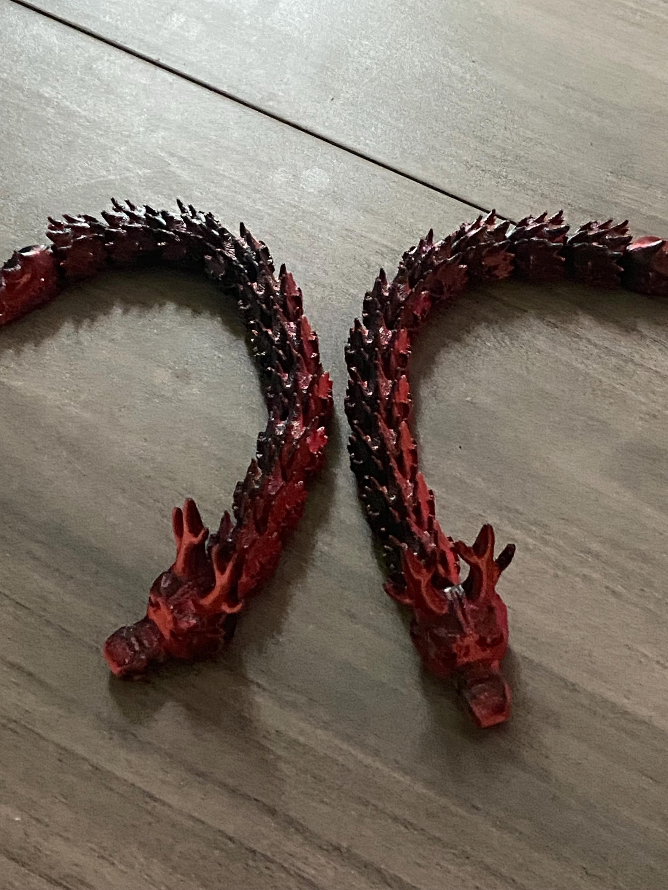 Articulated 3d-printed Red Dragon Figurines Unique Fantasy Decor - Etsy