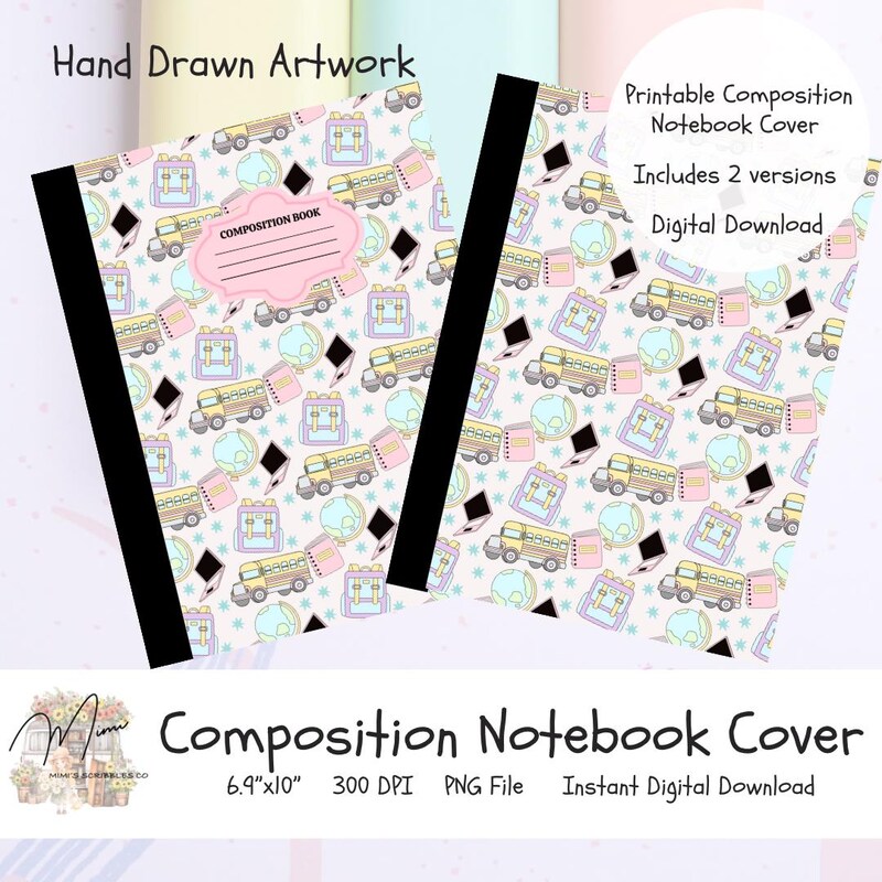 Hand Drawn Notebook Cover - Etsy