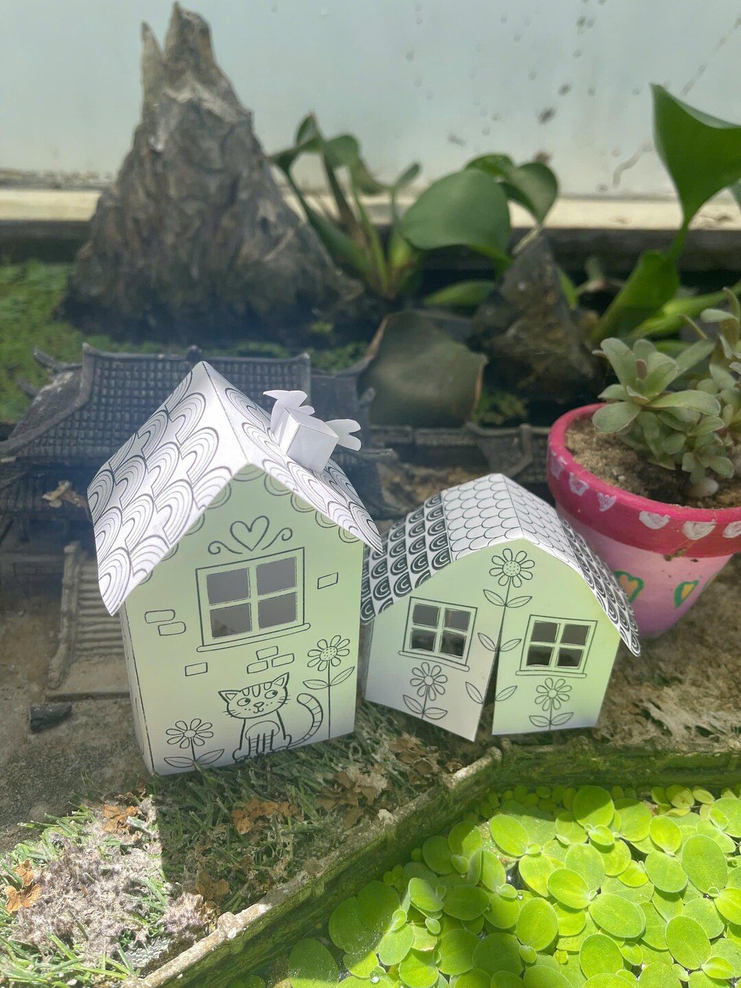 Miniature Paper House – DIY Printable Coloring Decor - Etsy