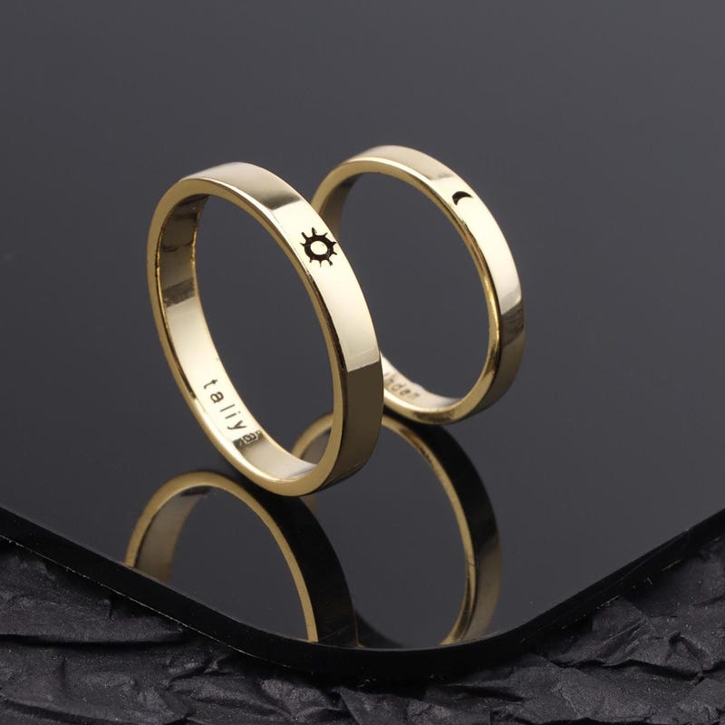 Moon and Stars Promise Ring - Etsy