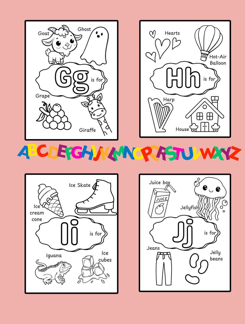 26 Alphabet Coloring Pages, Preschool Coloring Page, ABC Printable for ...