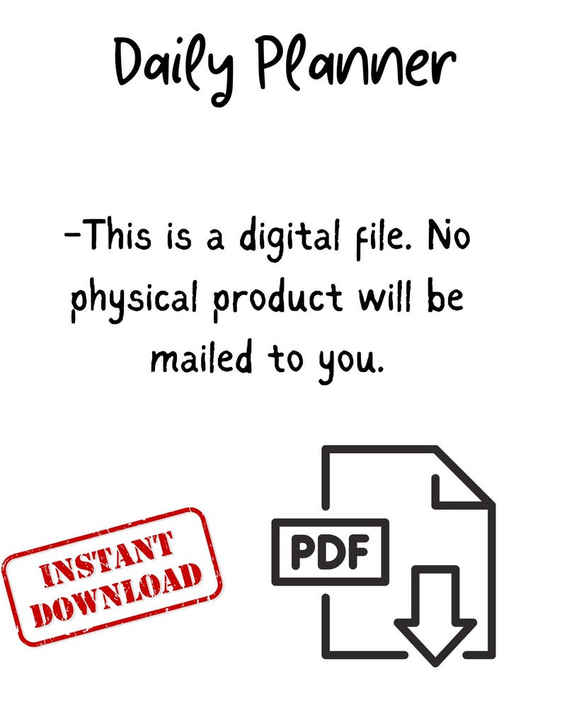5x7 Daily Planner Printable | To-do List, Appointments (instant ...